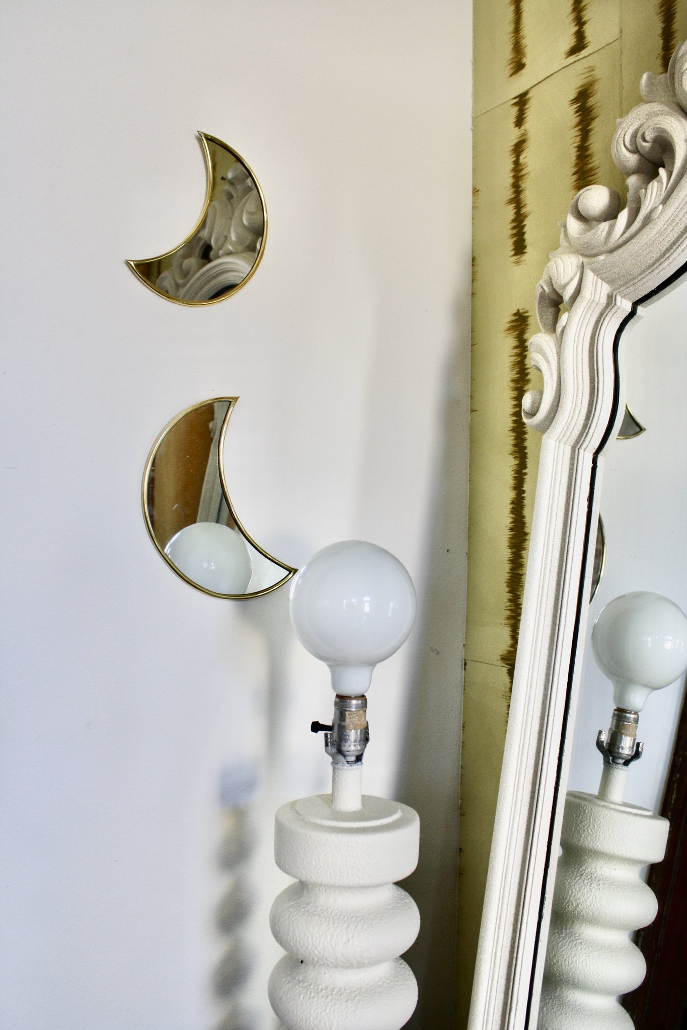 Small Crescent Moon Brass Mirror Handmade in Morocco – Voyage